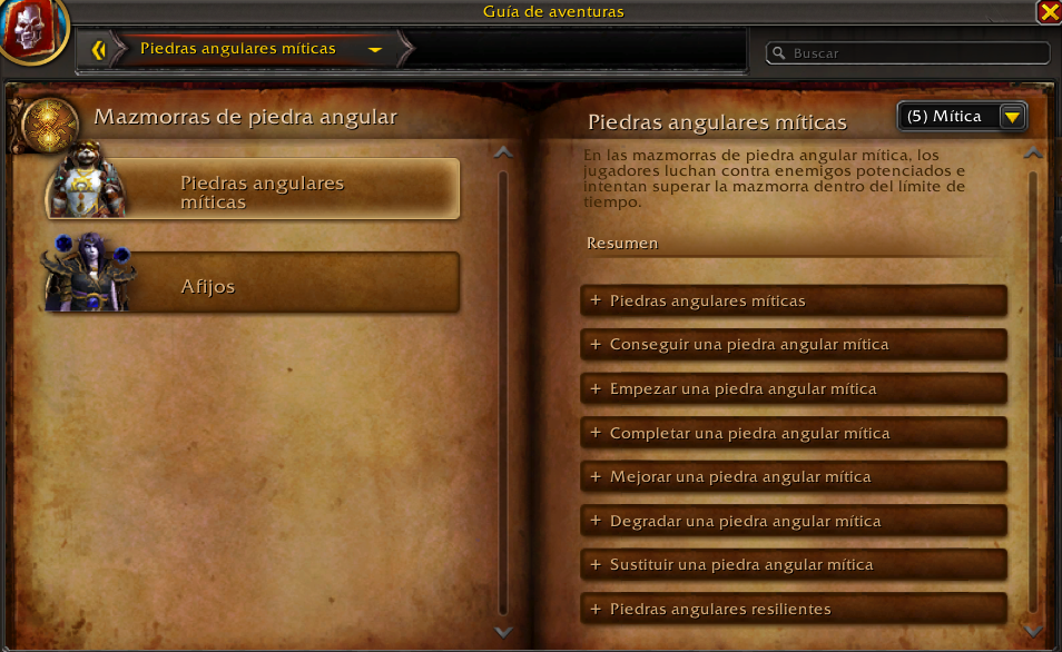 La Guía de Aventuras se actualiza con una guía de Míticas+ - AlterTime