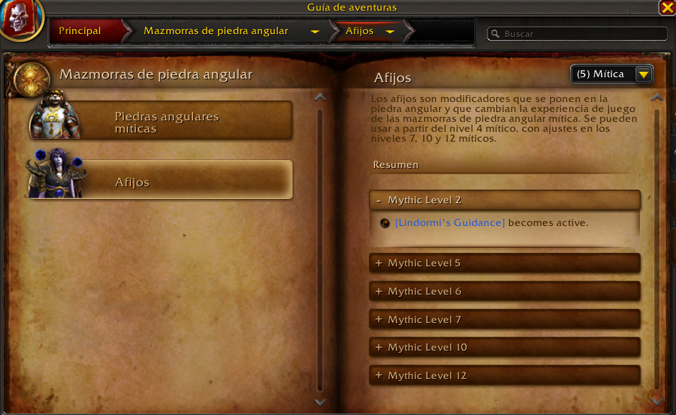 La Guía de Aventuras se actualiza con una guía de Míticas+ - AlterTime