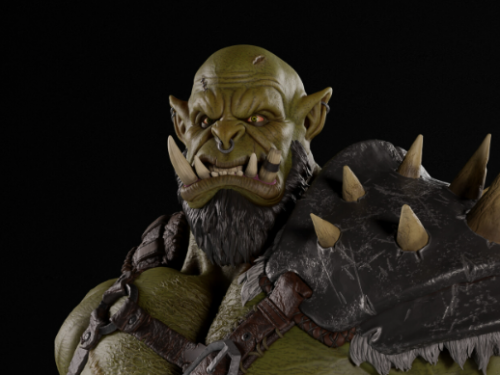 Figura de Orco Guerrero 3D creada por Rubén Blanco - AlterTime