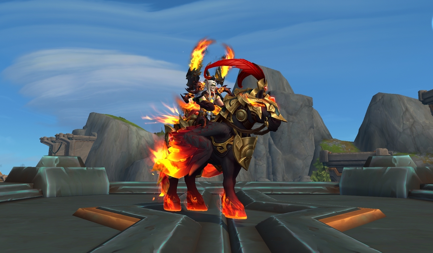 La montura "Valor agostador" está siendo entregada a los jugadores ...