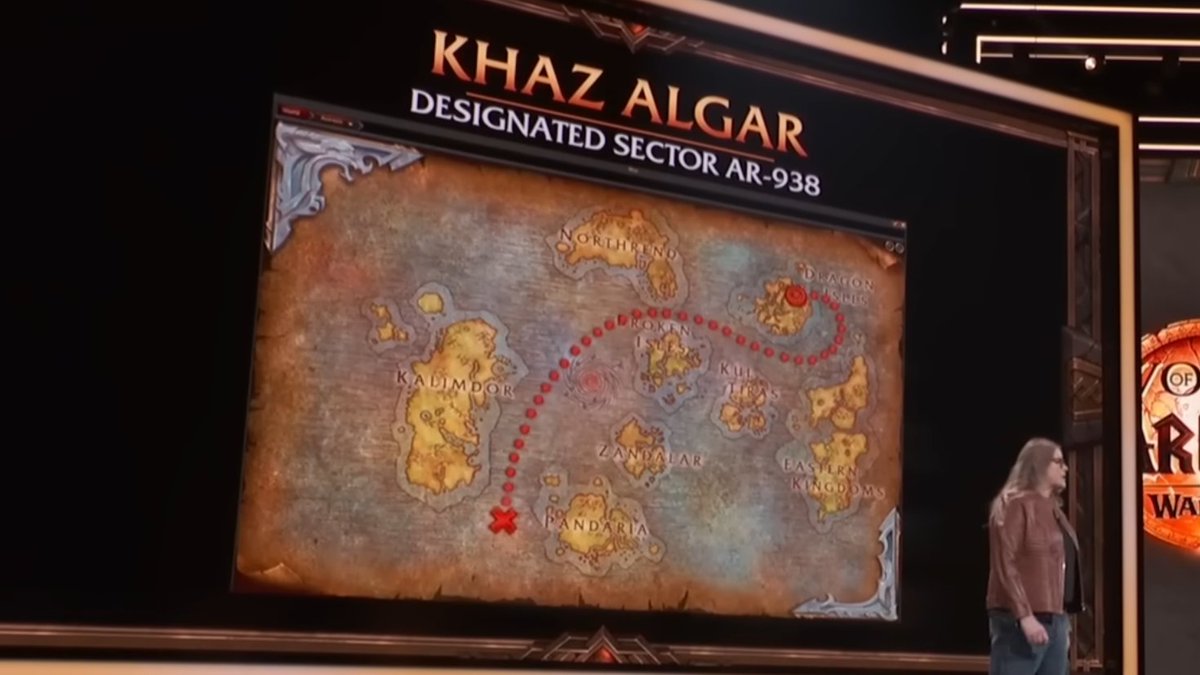 Khaz Algar se agrega al mapa del personaje, viendo su posición - AlterTime